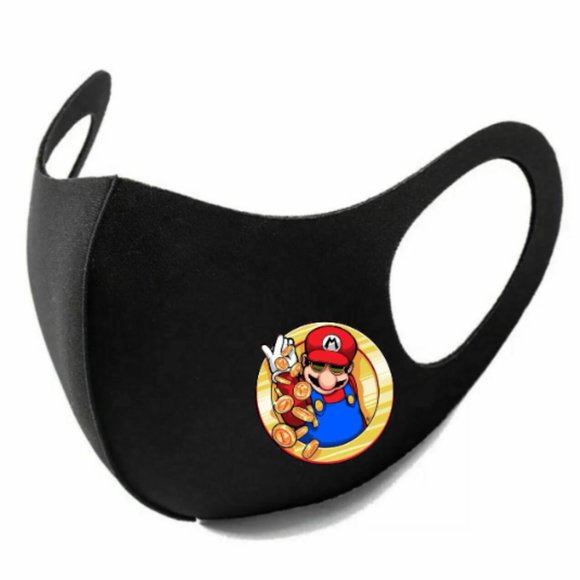 Handmade | Accessories | Super Mario Coins Mask Washable Reusable ...